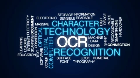 OCR animated word cloud, text design ani... | Stock Video | Pond5