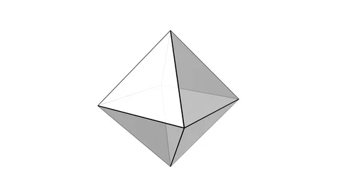 Octahedron, Platonic solid, transparent ... | Stock Video | Pond5