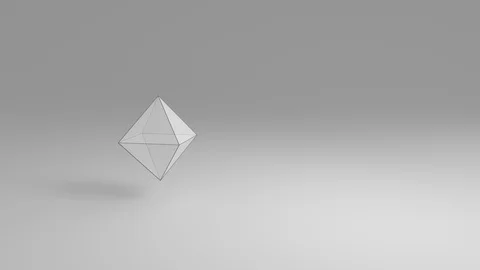 Octahedron, Platonic solid, transparent ... | Stock Video | Pond5