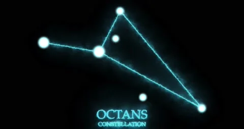 Octans constellation. Light rays, laser ... | Stock Video | Pond5