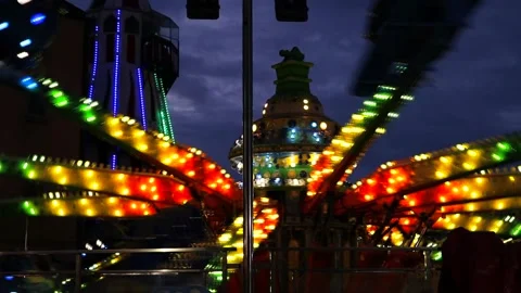 Octopus Ride at Fairground Carnival Amus... | Stock Video | Pond5