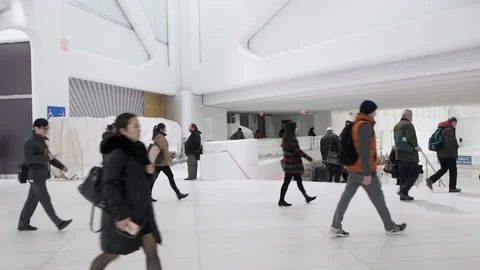 Oculus, World Trade Center. Path train, ... | Stock Video | Pond5
