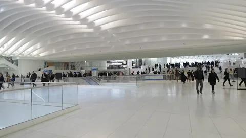 Oculus, World Trade Center. Path train, ... | Stock Video | Pond5