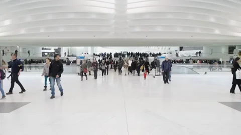Oculus, World Trade Center. Path train, ... | Stock Video | Pond5