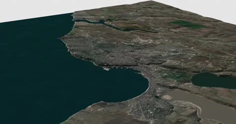 Odesa map from north to south with 3d r... | Stock Video | Pond5