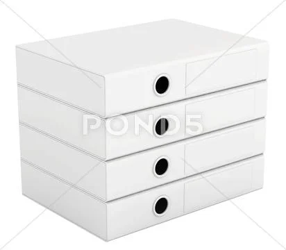 Office blank folder template isolated on white background. 3d render ...