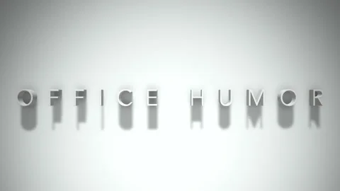 office humor 3D title animation white te... | Stock Video | Pond5