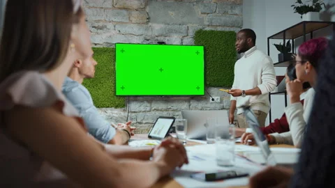 Office Meeting Green Screen Presentation | Stock Video | Pond5