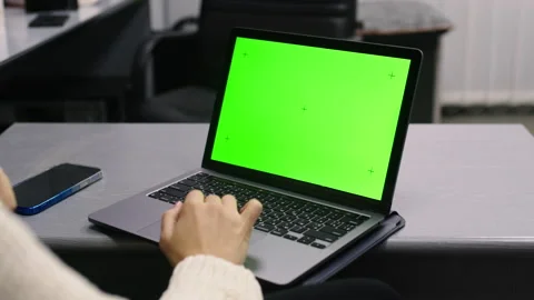 Office person using laptop computer with... | Stock Video | Pond5
