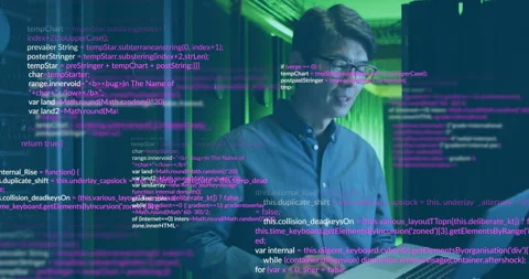 In office, person working on computer wi... | Stock Video | Pond5