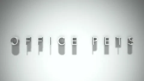 office pets 3D title animation with shad... | Stock Video | Pond5