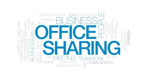 Office sharing animated word cloud, text... | Stock Video | Pond5