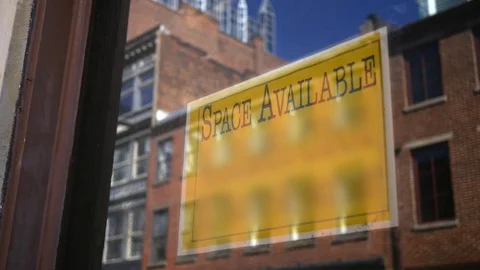 An office space available sign with blan... | Stock Video | Pond5