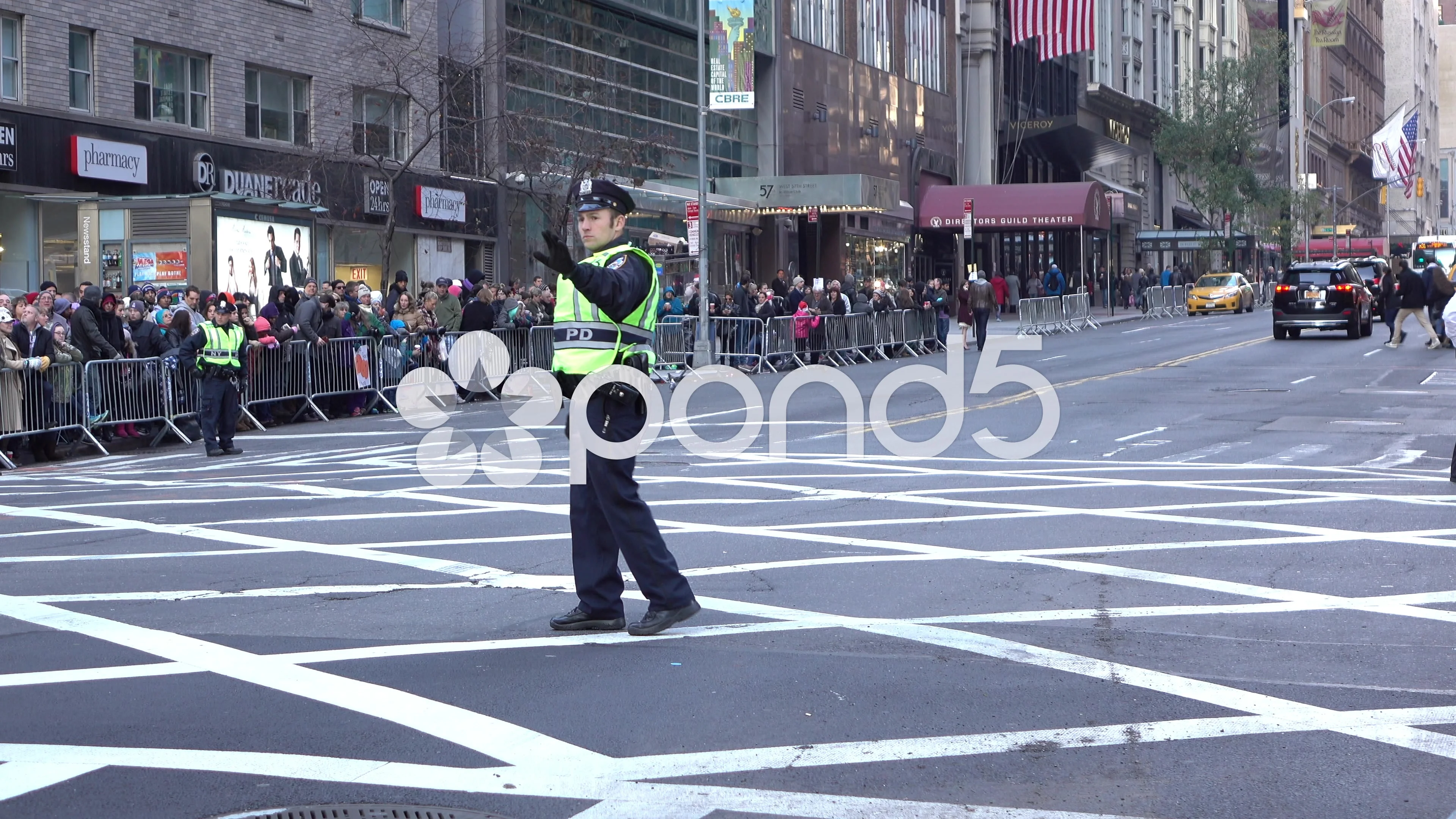 Cop Directing Traffic Police Directing Traffic Usa Hi Res Stock