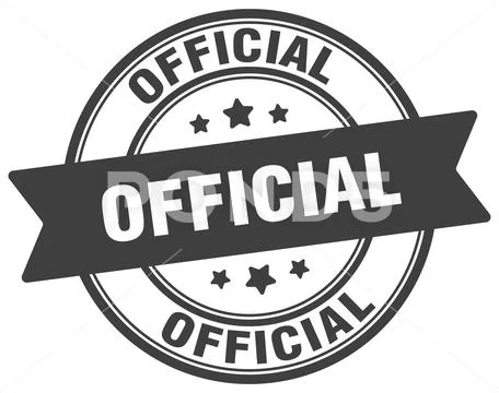 Official stamp. official label on transparent background. round sign ...