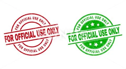 FOR OFFICIAL USE ONLY Round Stamps with Corroded Texture: Royalty Free ...