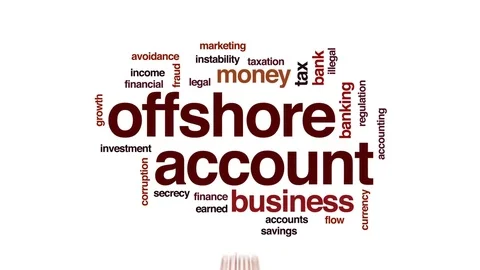 Offshore account animated word cloud, te... | Stock Video | Pond5