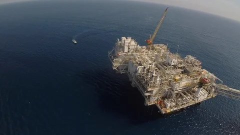 Oil Rig Aerial Stock Footage ~ Royalty Free Stock Videos | Pond5