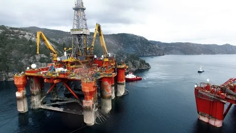 Offshore Oil Rig Norway Stock Video Footage | Royalty Free Offshore Oil ...