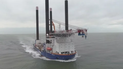 Offshore vessel. Aerial view of offshore... | Stock Video | Pond5