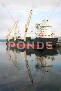 Ogden Point Terminal Cargo Vessel, Victoria Stock Image #37661296