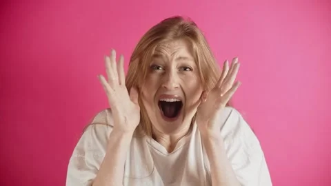 Oh my god wow. Amazed excited young woma... | Stock Video | Pond5