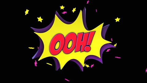 OHH Comic Text Animation, with Alpha Mat... | Stock Video | Pond5