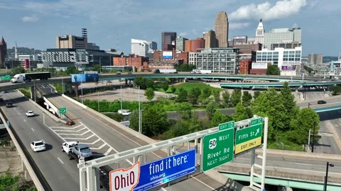 Ohio. Find it here. Aerial rising shot o... | Stock Video | Pond5