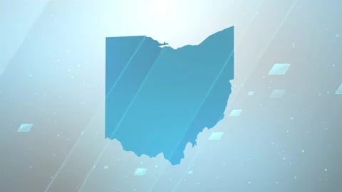Ohio State Map Background | Stock Video | Pond5