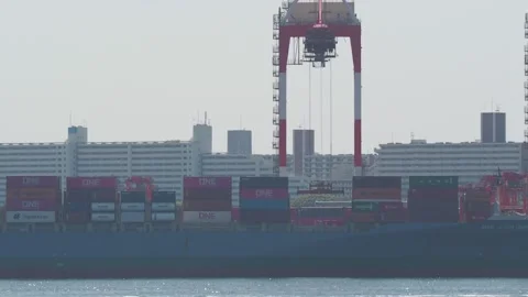 Oi Container Terminal Wharf, Japan Tokyo... | Stock Video | Pond5