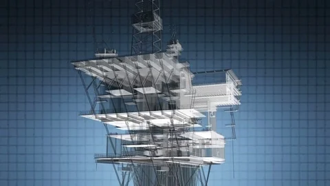 Oil and Gas central processing platform | Stock Video | Pond5