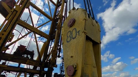Oil and Gas Drilling Rig | Stock Video | Pond5