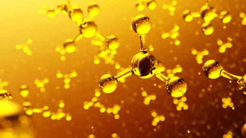 Oil atom or molecule structure. Chemistr... | Stock Video | Pond5
