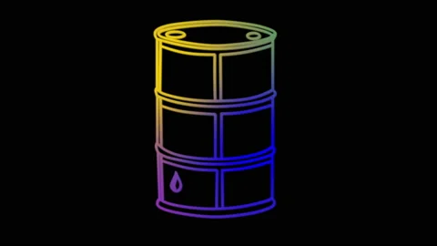 Oil barrel self drawing animation. Colou... | Stock Video | Pond5