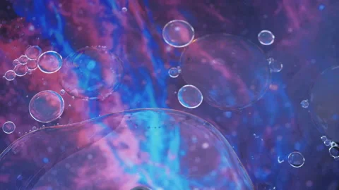 Oil bubbles under microscope on mixed bl... | Stock Video | Pond5