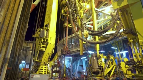 Oil drilling rig. Drilling deck. Top dri... | Stock Video | Pond5