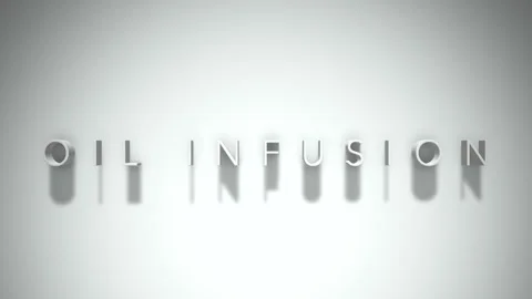oil infusion 3D title animation white t... | Stock Video | Pond5