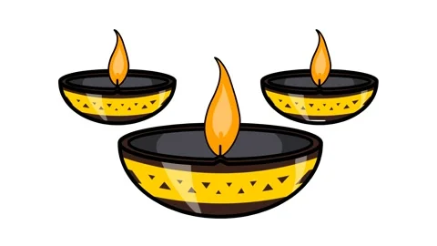 oil lamp, diya sketch background and 2d ... | Stock Video | Pond5