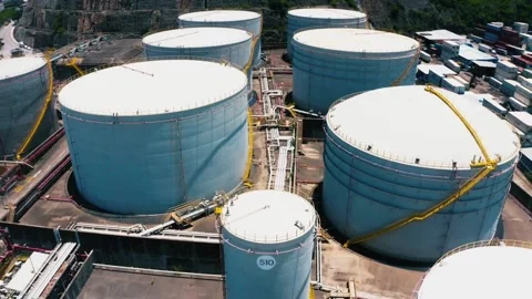 Oil. Oil reserves. Tanks Refinery. Bunke... | Stock Video | Pond5