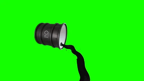 Oil pouring from a barrel green screen | Stock Video | Pond5