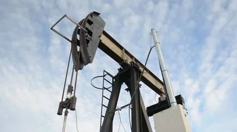 Oil Pump Pumpjack Bobbing Donkey | Stock Video | Pond5