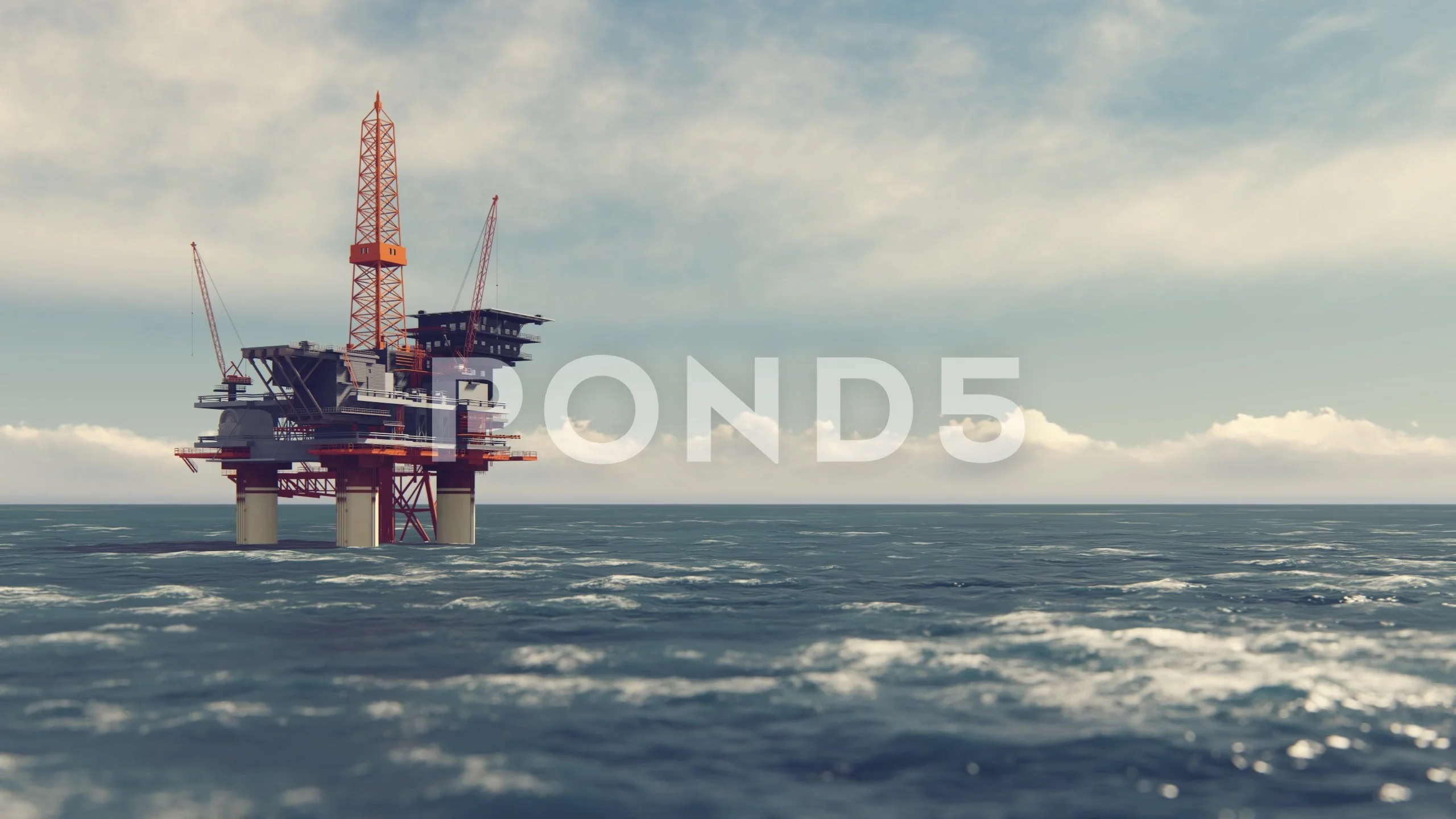 Oil Refinery In Ocean