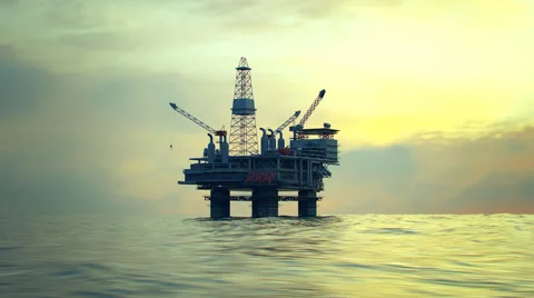On Sea Drilling Rig Stock Video Footage | Royalty Free On Sea Drilling ...