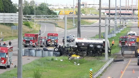 Oil Tanker accident in Toronto Canada - ... | Stock Video | Pond5