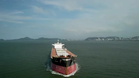 Oil tanker ship front close up 4k | Stock Video | Pond5