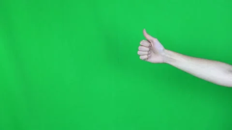 okay sign hand green screen background | Stock Video | Pond5