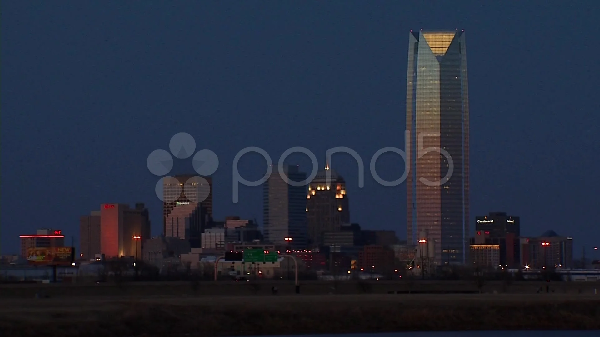 Night Skyline Of Oklahoma City