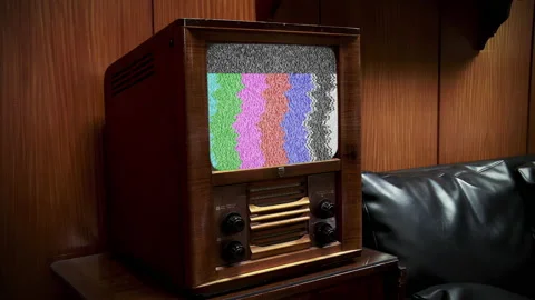 Old 1950s Television Set Turning On Scre... | Stock Video | Pond5