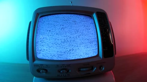 Old 80s 90s TV With Static Noise on the ... | Stock Video | Pond5
