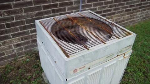 Old AC Unit turning off 07 2022 4K | Stock Video | Pond5